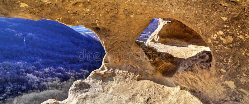 Beautiful View from Inside of the Cave Stock Image - Image of ...