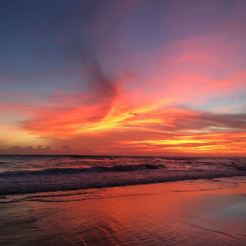 Sunset in parangtritis stock photo. Image of view, jogja - 261707462