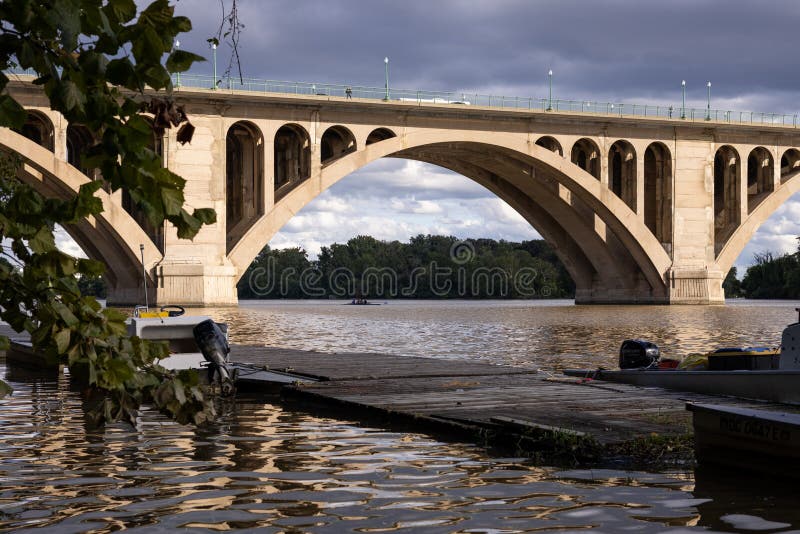 Beautiful View of the Key Bridge. Washington, D.C Stock Photo - Image ...