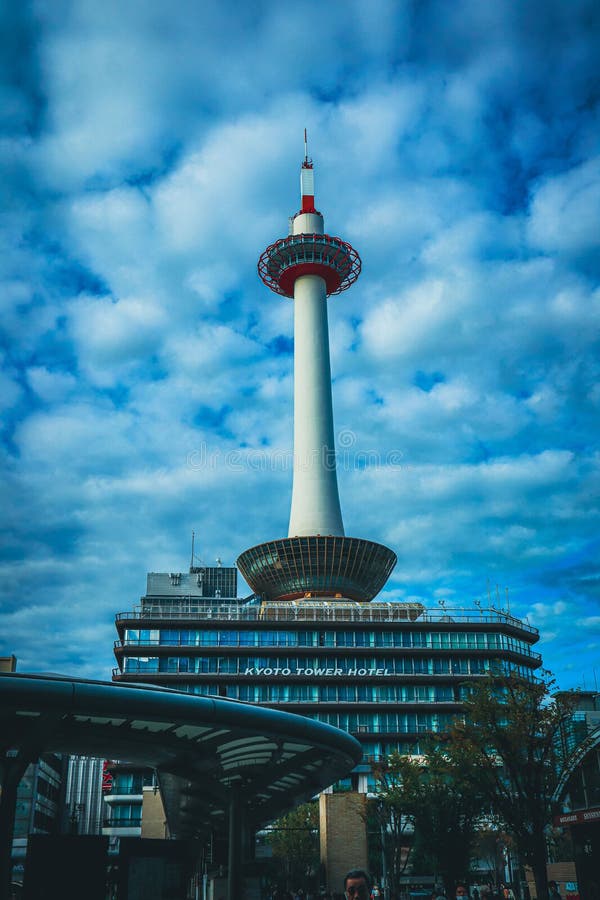Beautiful View of a Kyoto Tower Hotel in Front of Kyoto Station ...