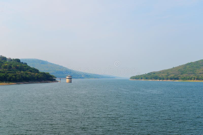 Beautiful view of lake dam stock image. Image of conservation - 52612473