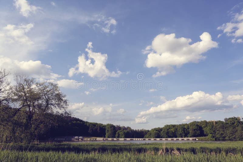 Beautiful View of Lake and Nature Stock Photo - Image of pond, idyllic ...