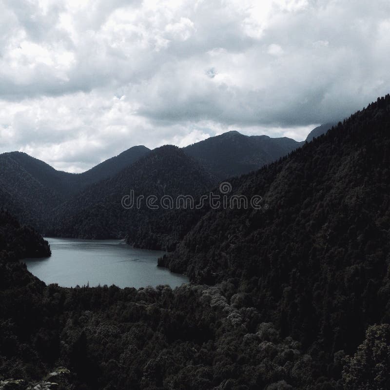 Beautiful View on Lake Ritza Stock Image - Image of russia, view: 57712223