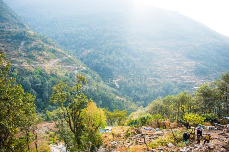 Beautiful View Landscape of Mountain in Nepal Editorial Photography ...