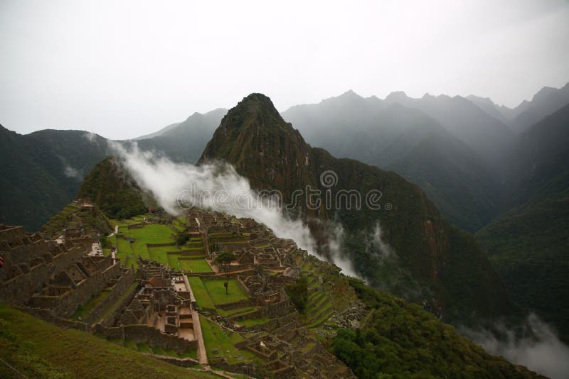 Beautiful View of Machu Picchu, a Historical Place in Peru during ... Beautiful View of Machu Picchu, a Historical Place in Peru during ...