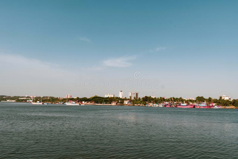 Beautiful View of Mangalore Cityline, Karnataka, India. Stock Photo ...