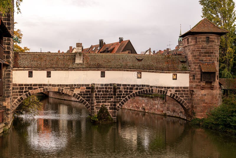 Beautiful View of a Maxbrucke Bridge in Nuremberg Stock Image - Image ...