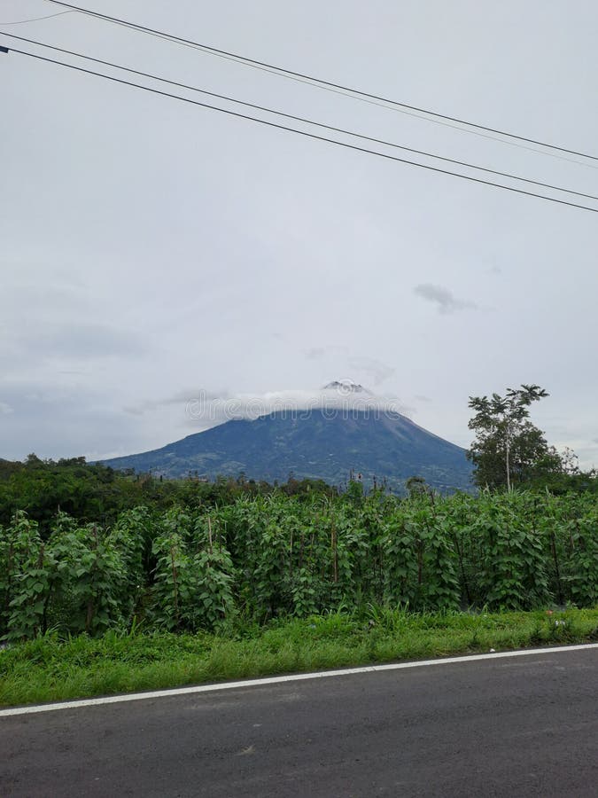 Beautiful View Merapi Mountain Stock Image - Image of centra, district ...