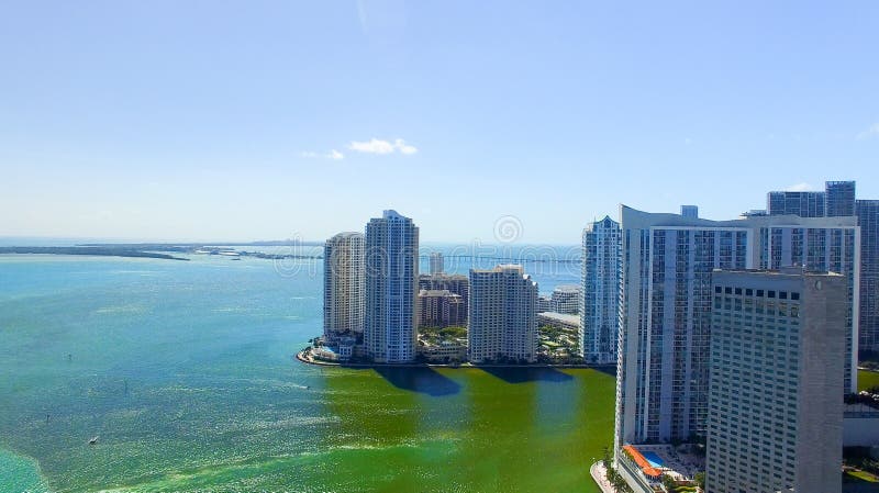 Beautiful View of Miami from the Air Stock Image - Image of scenic ...