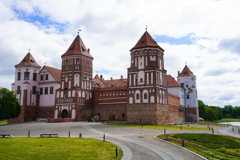 Beautiful View of the Mir Castle Complex in Belarus Stock Photo - Image ...