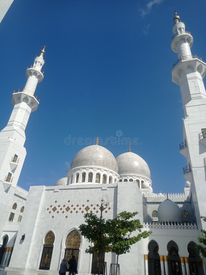 Beautiful View of the Mosque Building with Domes and Minarets that Have ...