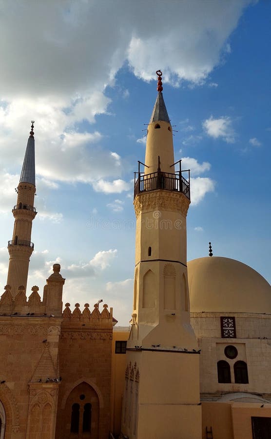 Beautiful View the Mosque Under the Blue Sky with Clouds Stock Image ...