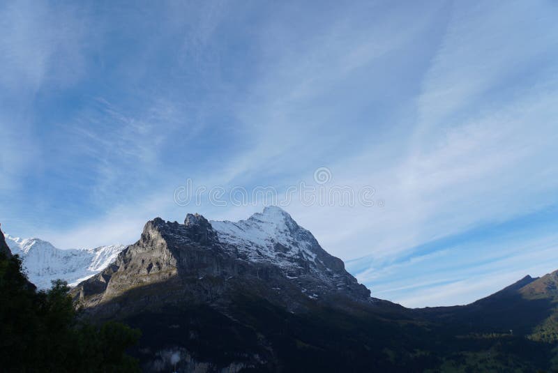 Beautiful View of Mount Eiger in Switzerland Stock Image - Image of ...