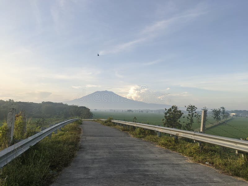 Beautiful View of Mount Lawu from a Distance Stock Image - Image of ...