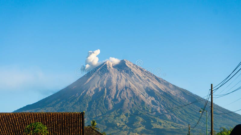 The Beautiful View of Mount Semeru an Active Volcano Located in East ...