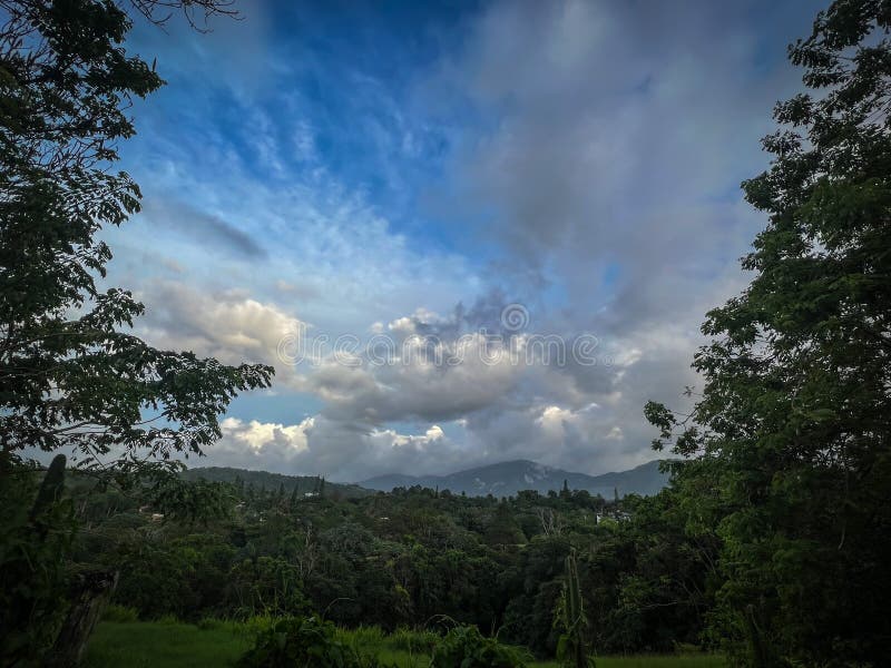 The Beautiful View of the Mountains of Jarabacoa Stock Photo - Image of ...