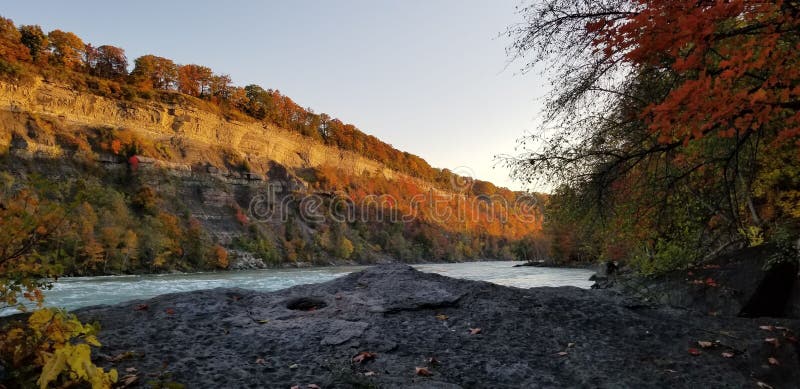 Beautiful View of the Niagara River Gorge Surrounded by Forest in ...