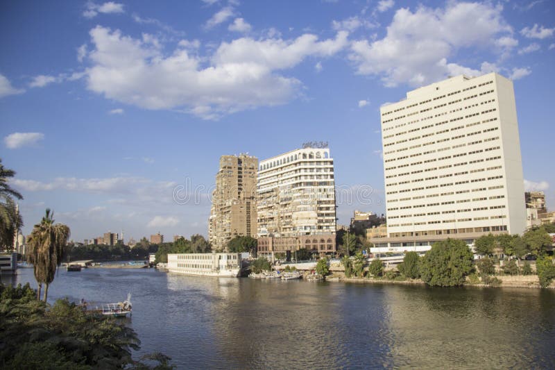 Beautiful View of the Nile Embankment in Cairo Editorial Image - Image ...
