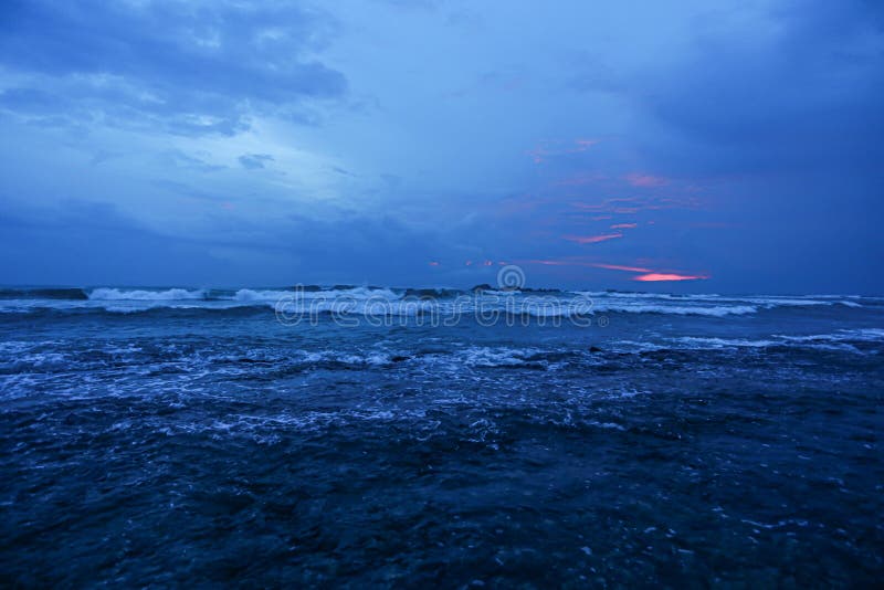 Beautiful View of the Ocean. Dusk Stock Photo - Image of place, jordan ...