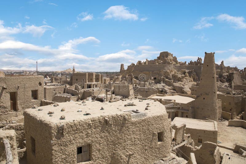 Beautiful View of the Old Town of Siwa Oasis in Siwa Stock Photo ...