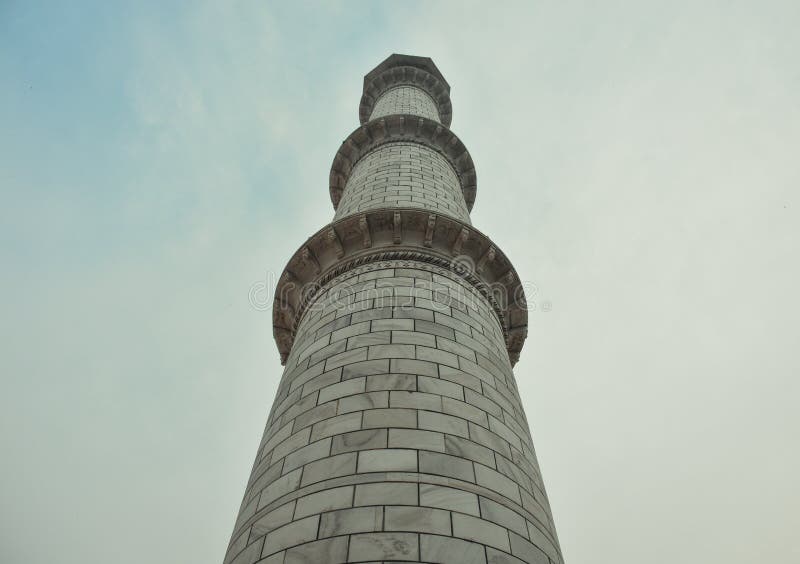 Beautiful View of One Side Tower of Taj Mahal in India Stock Photo ...