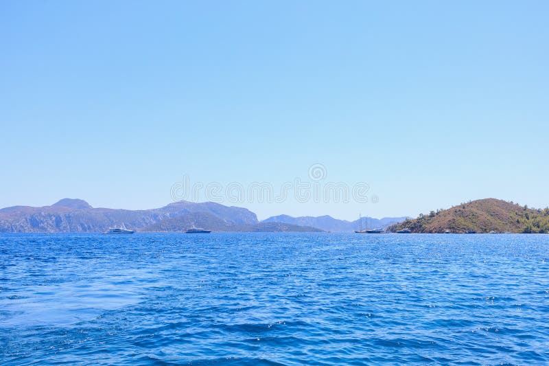 Beautiful View of the Open Sea. Background with Selective Focus and ...