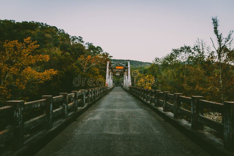 Fall Bridge stock image. Image of view, beautiful, fall - 105748533