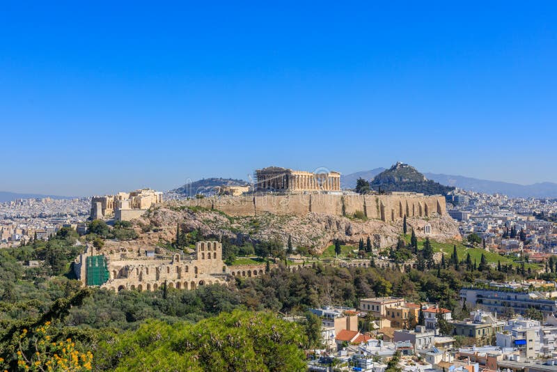 Beautiful View of the Parthenon within the Acropolis Stock Photo ...