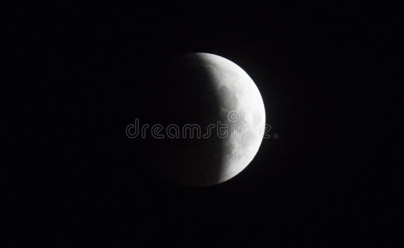 Beautiful View of Partial Lunar Eclipse Stock Photo - Image of ...