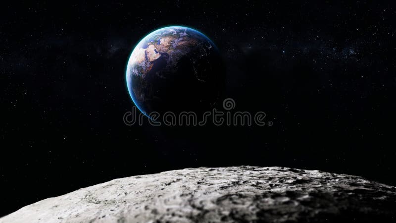 Beautiful View of Planet Earth with Its Blue Atmosphere Rim and the ...