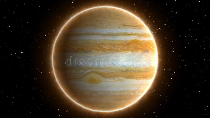 Jupiter With Beautiful Sunrise Stock Illustration - Illustration of ...