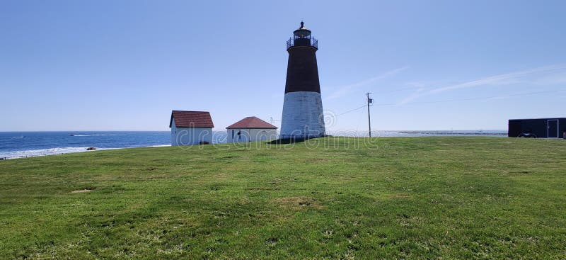 A Beautiful View of Point Judith Lighthouse Stock Photo - Image of ...