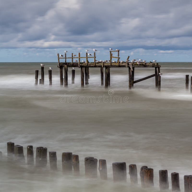 Beautiful View of Polish Baltic Sea at Uniescie Stock Image - Image of ...