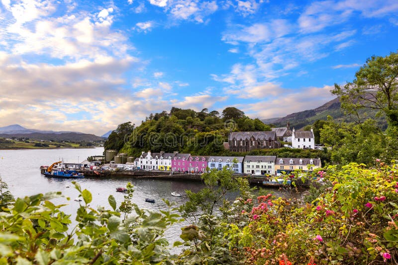 Beautiful View of Portree, in the Isle of Skye Stock Photo - Image of ...
