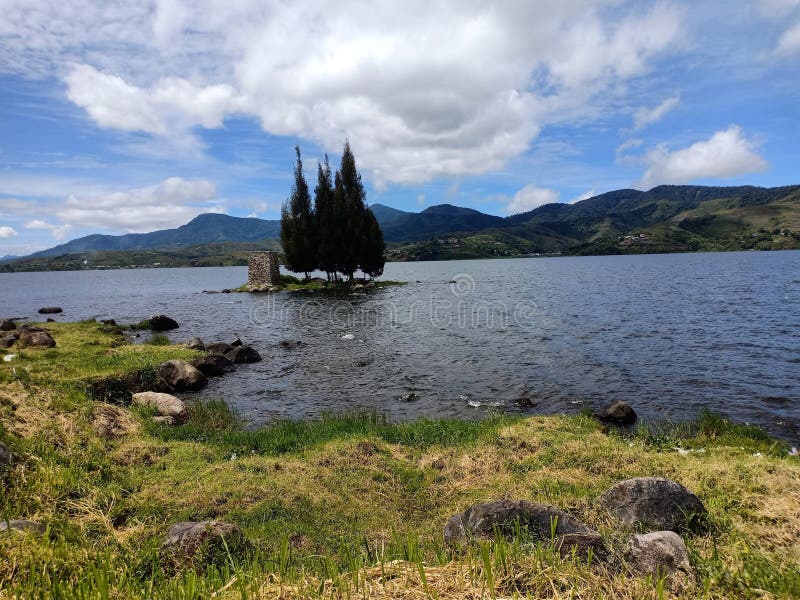Beautiful View in Pulau Indah Solok West Sumatra Stock Image - Image of ...