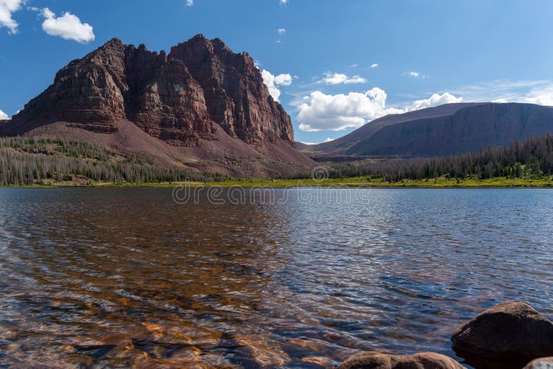 Beautiful View of Red Castle Lake in the Uinta Mountain Stock Photo ...