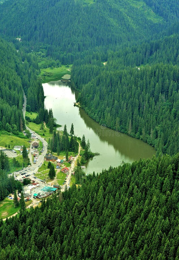 Beautiful View of the Red Lake in Romania Stock Image - Image of rural ...