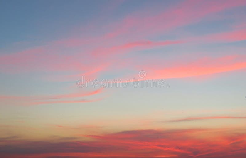 Beautiful View on Red Sunset in the Sky Stock Photo - Image of romantic ...