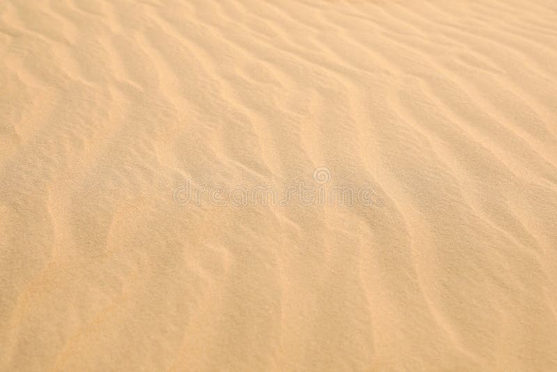 Beautiful View of Rippled Sandy Surface in Desert As Background Stock ...