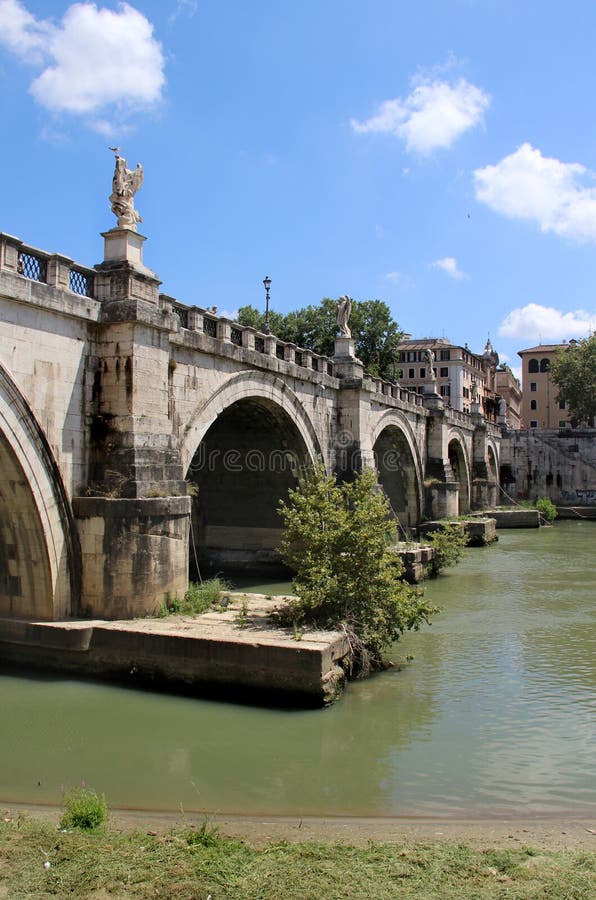 Beautiful View of Rome Bridge, Italy Stock Image - Image of ...