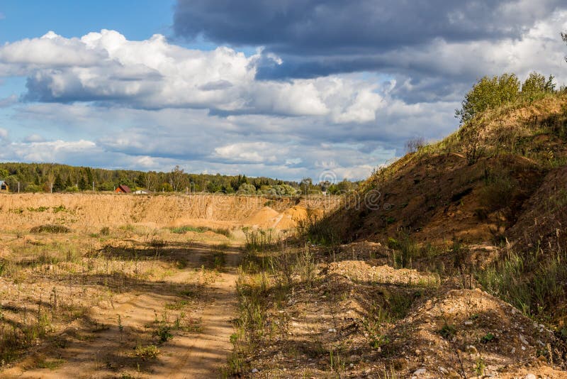 Beautiful View of the Sandy Terrain Stock Photo - Image of spent, sand ...