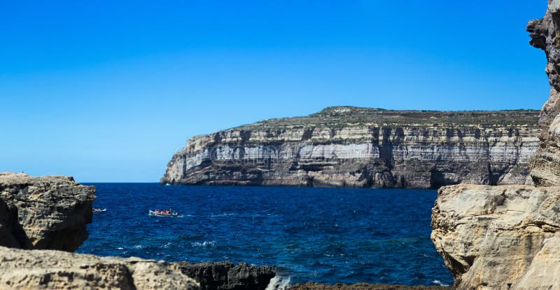 Beautiful View of the Sea with Azure Window Ruins, Malta Stock Photo ...