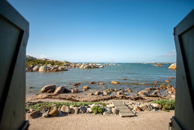 Beautiful View of a Sea with a Rocky Coast in a Daylight Stock Photo ...