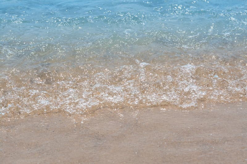 Beautiful View of Sea Wave on Sandy Shore Stock Image - Image of ocean ...