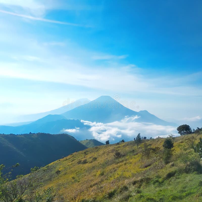 Beautiful of Sumbing Mountain Stock Image - Image of reflection ...