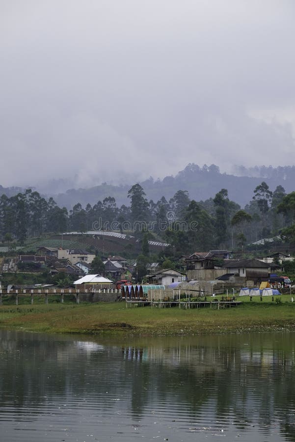 Beautiful View of Situ Cileunca, West Java, Indonesia Stock Image ...