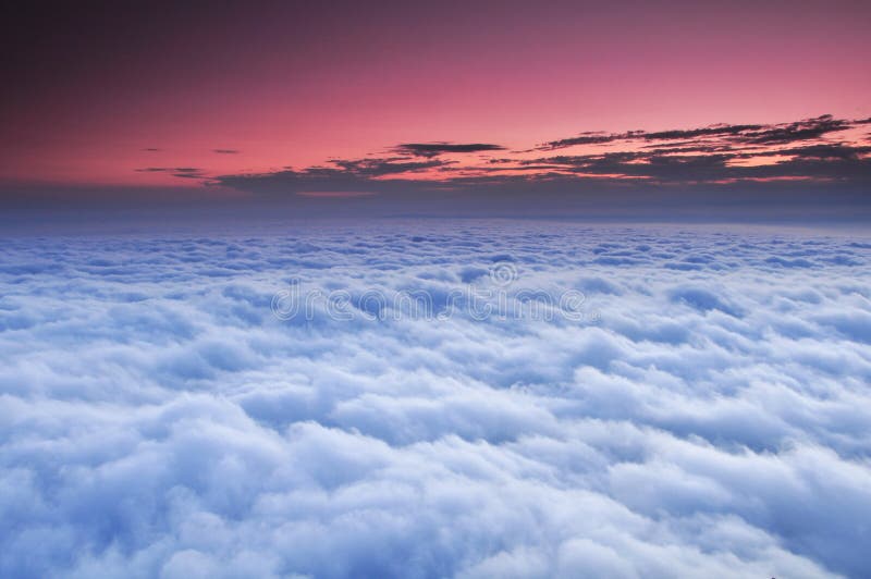 Aerial View White Clouds in Blue Sky. Top View. View from Drone. Aerial ...