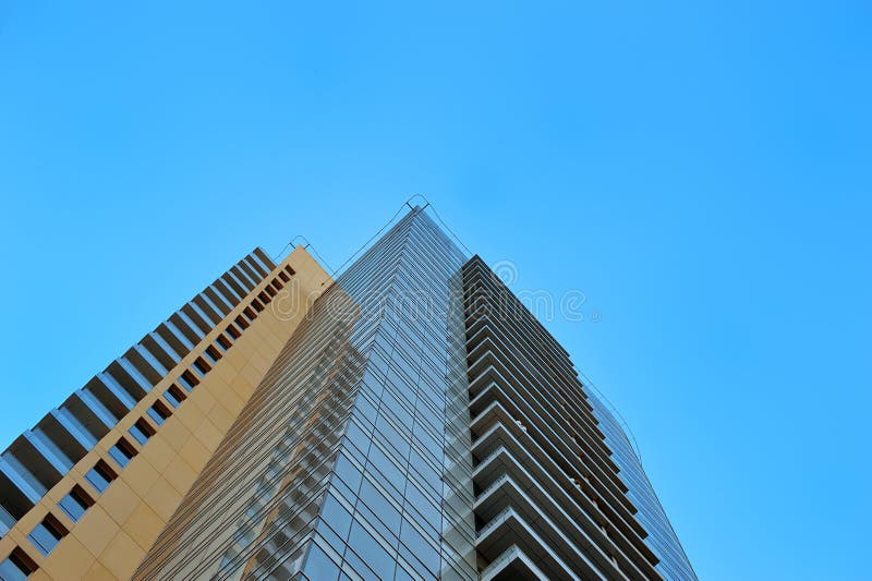 Beautiful View of Skyscrapers on Sky Background Stock Photo - Image of ...