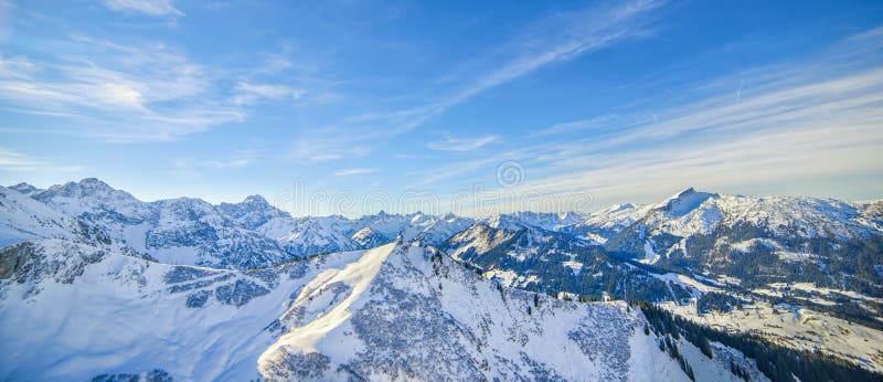 Snowy Alpine Forest stock image. Image of blue, pine, snow - 534167