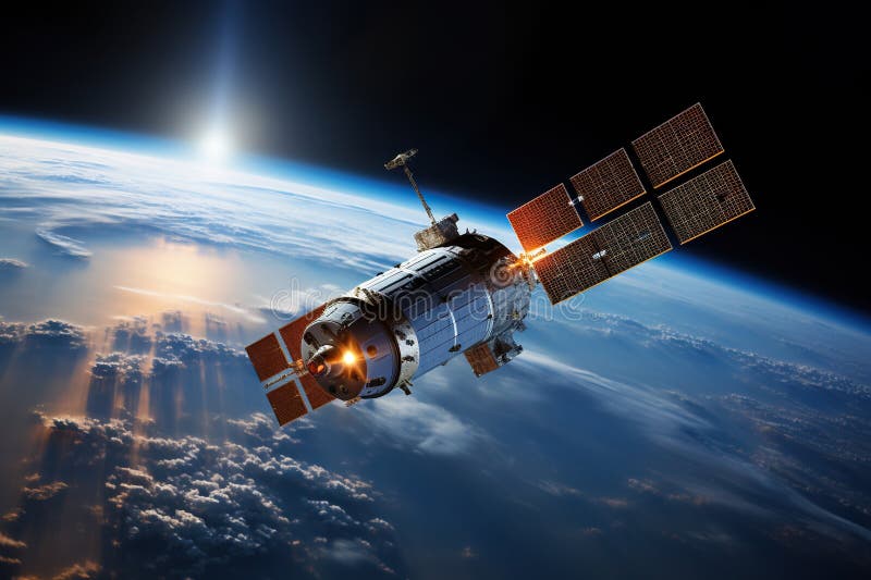 Beautiful View from Space of the Shuttle in Earth Orbit. Generated by ...